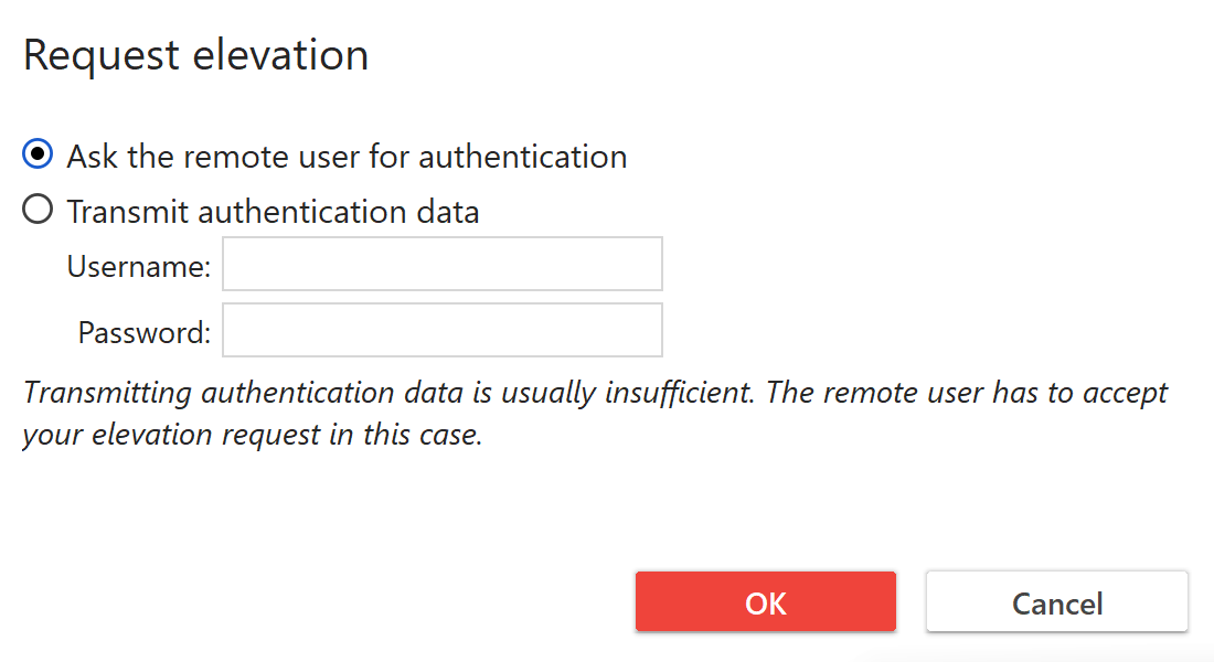 Add way to remotely enter admin password (UAC Elevation for portable ...