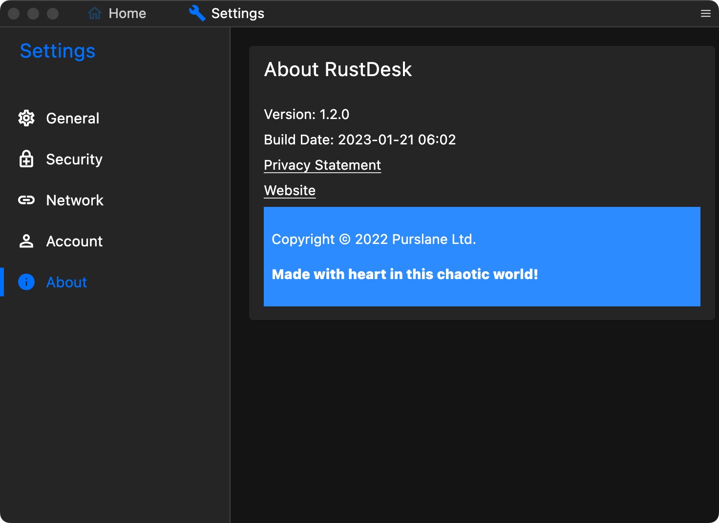 About Window: Information is missing · Issue #2930 · rustdesk/rustdesk · GitHub