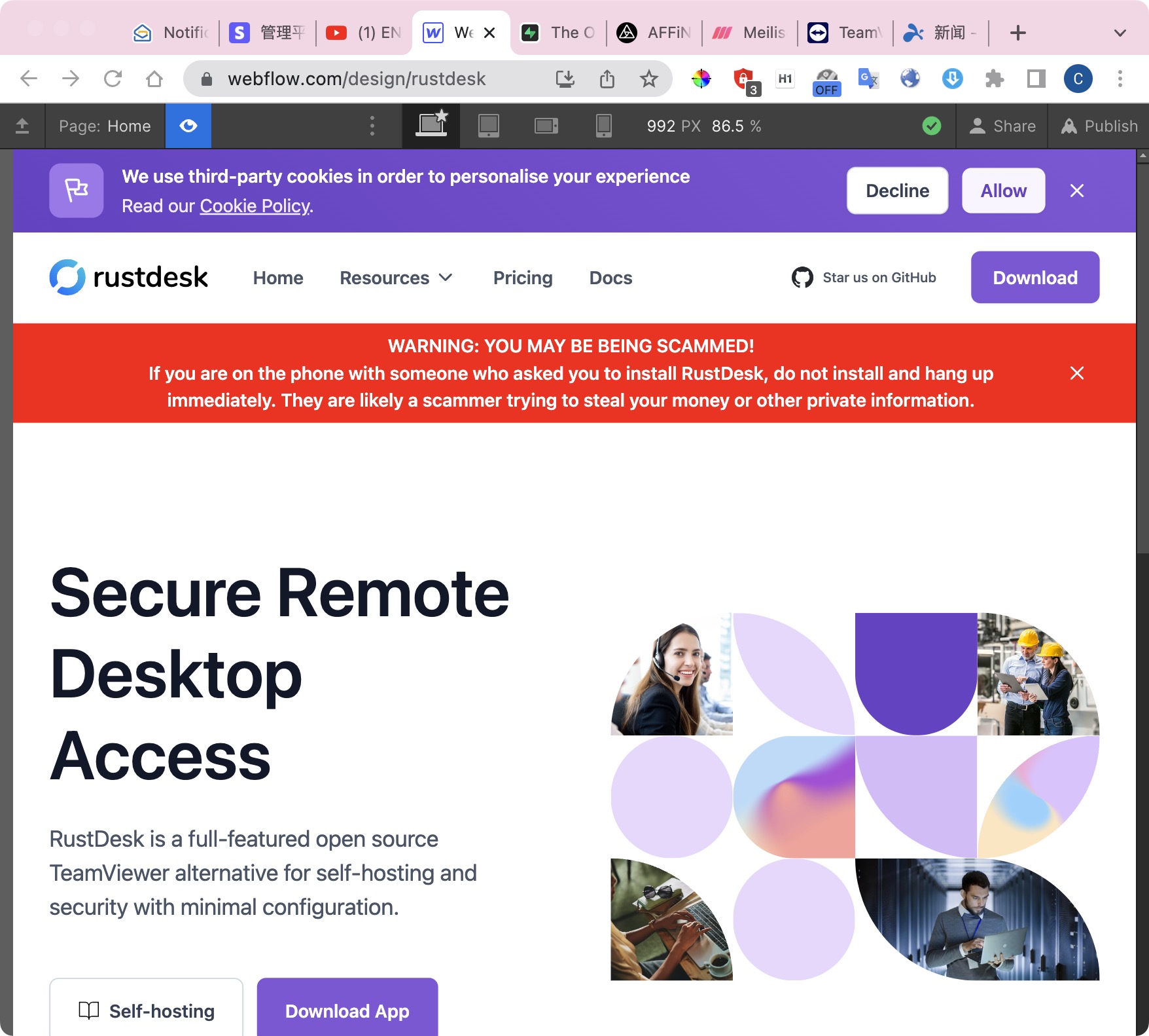 Warning pop to make scams a little harder · rustdesk rustdesk · Discussion #3988 · GitHub