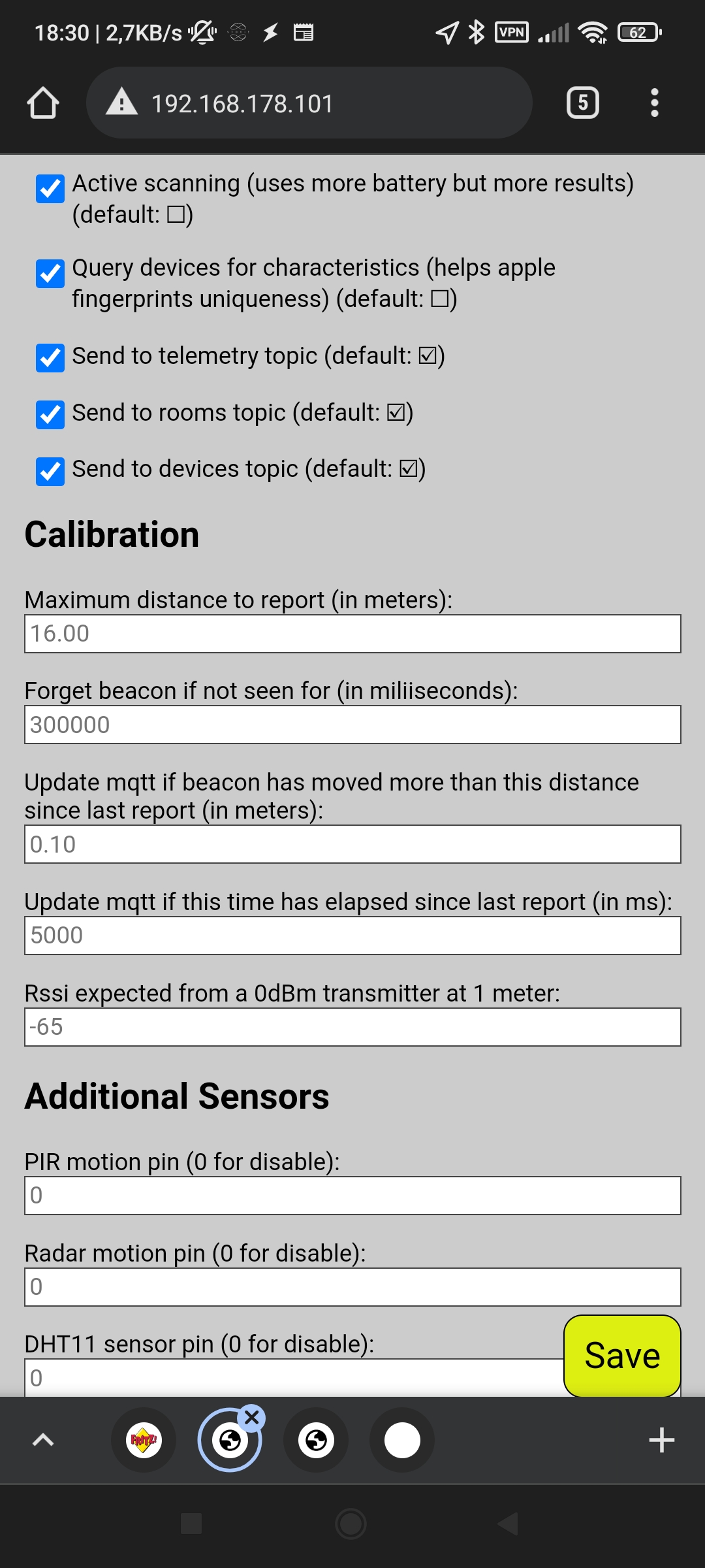DHT22 Not working after update · Issue #258 · ESPresense/ESPresense · GitHub