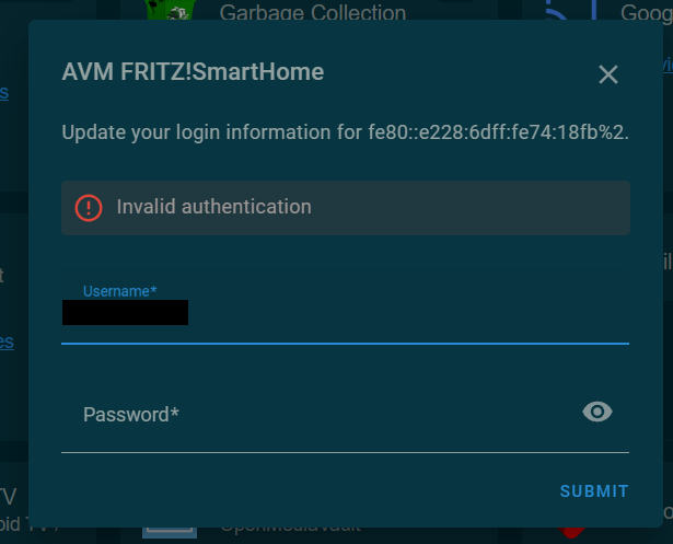 Could not authenticate AVM Fritz integration · Issue #69447 · home-assistant/core · GitHub