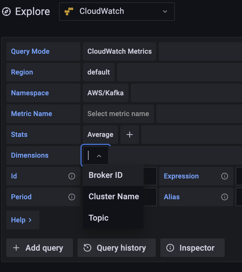 Missing Metrics And Dimension For Consumer Lag In Cloudwatch Datasource · Issue 36819 · Grafana