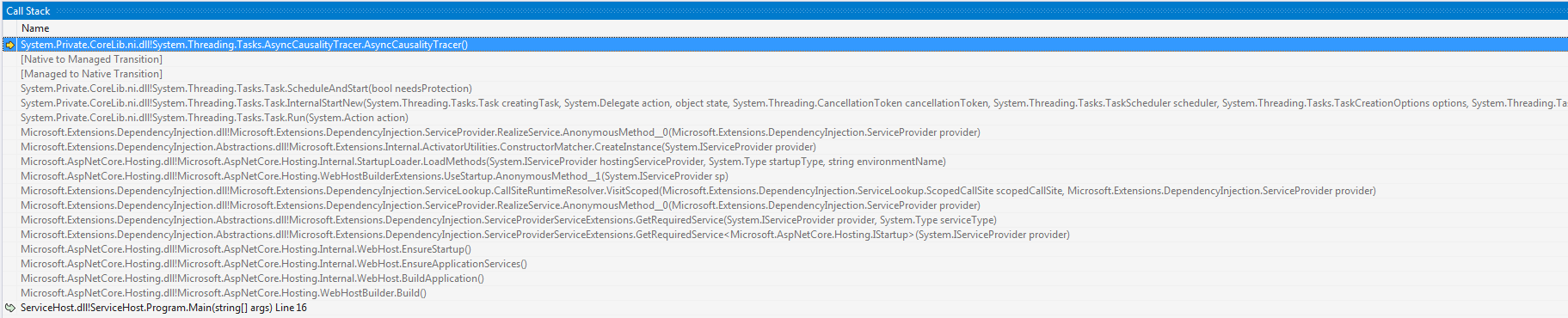 Unable to debug/run netcoreapp1.1 webapi project which has a reference to netstandard1.6 class ...