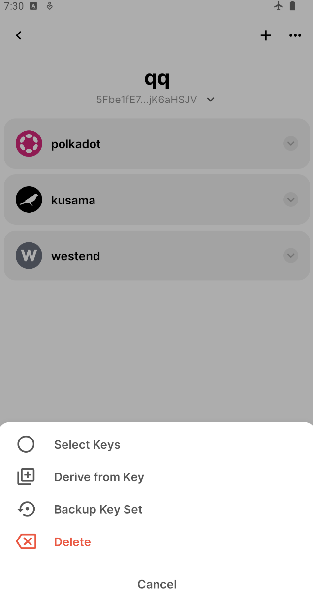 Android Key Set Menu Is Confusing · Issue 1707 · Novasamatechparity Signer · Github