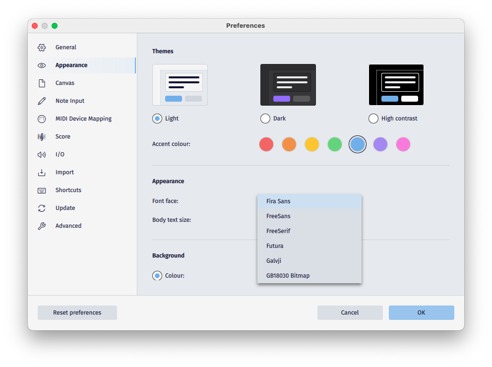 [MU4 Issue] Dropdown list should be much longer for something like a font list in Preferences ...