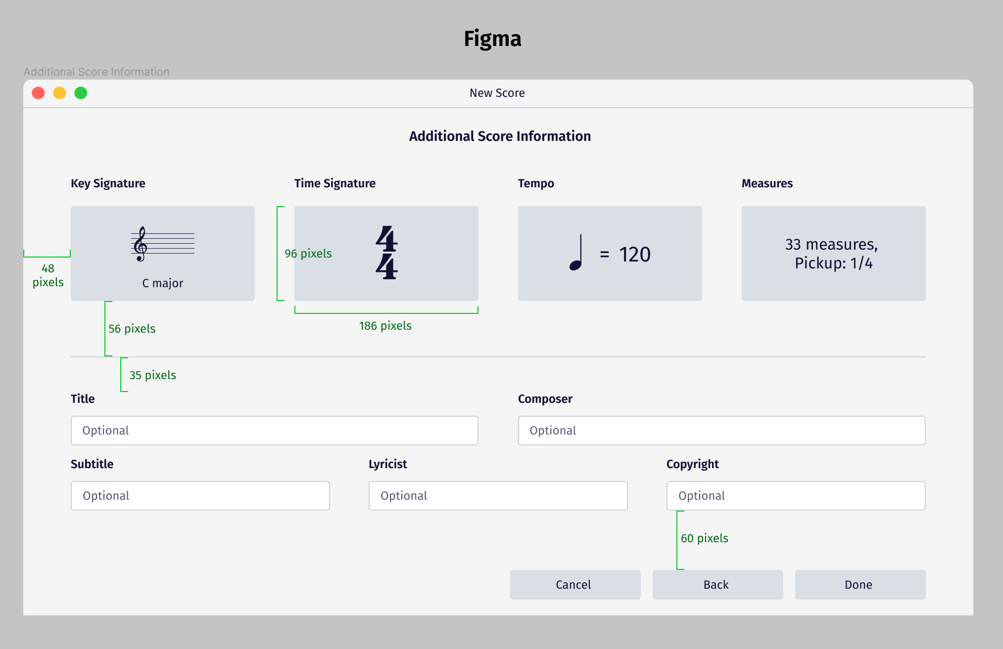 [MU4 Issue] Overall spacing in New Score Wizard doesn't match design ...