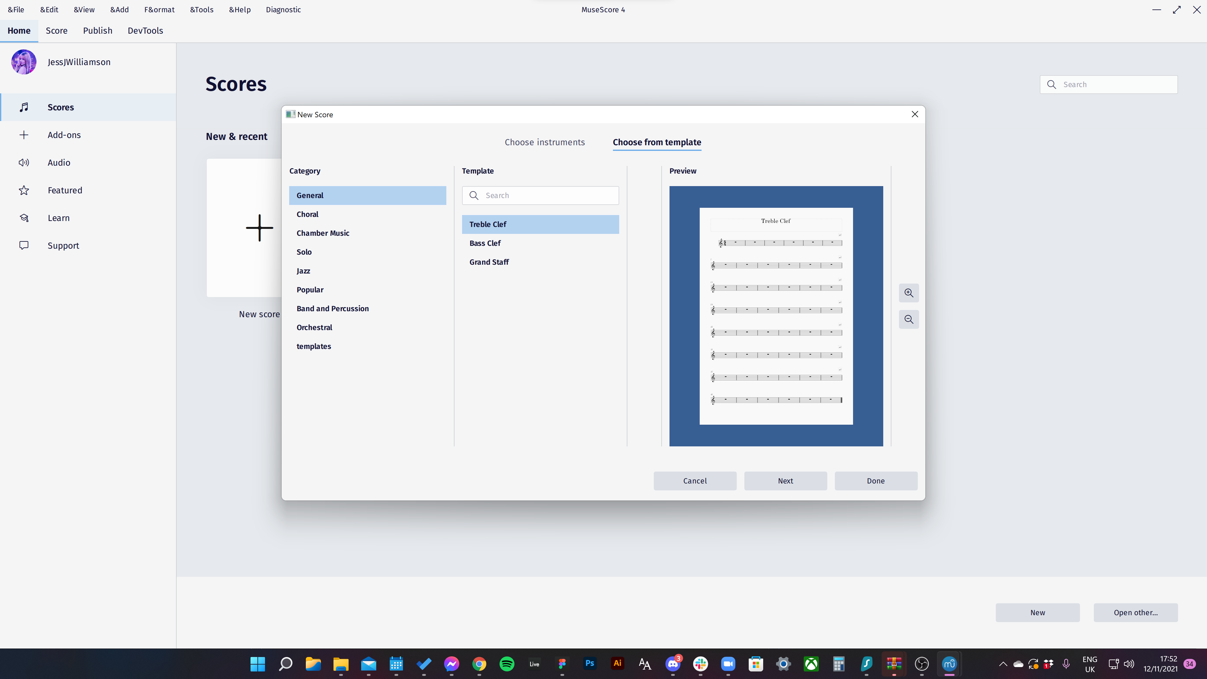 [MU4 Issue] MacOS shows incorrect default template in New Score Wizard · Issue #9729 · musescore ...
