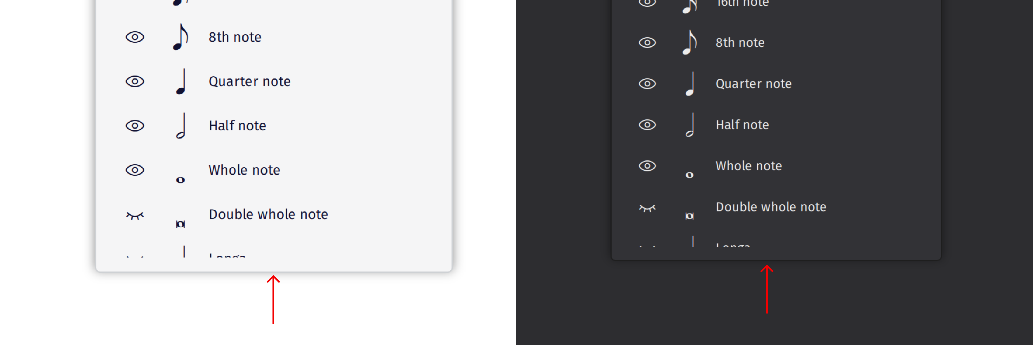 [MU4 Issue] Drop shadow less visible vertically/underneath pop-up · Issue #11337 · musescore ...