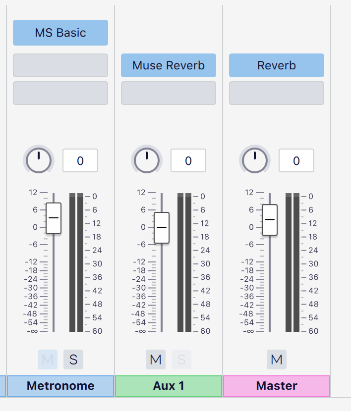 Aux and Master colours are not using the correct accent colours · Issue ...