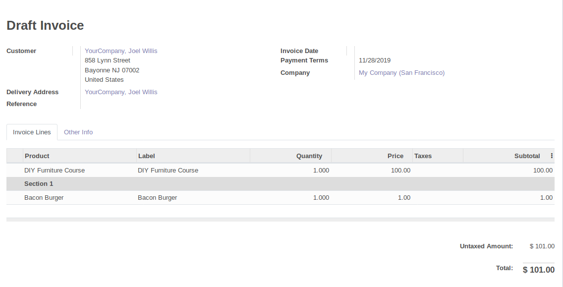 [13]Adding Section in Quote, Invoice fail to generated · Issue #41009 · odoo/odoo · GitHub