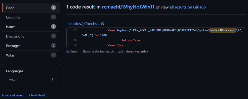 Processor definition · Issue #607 · rcmaehl/WhyNotWin11 · GitHub