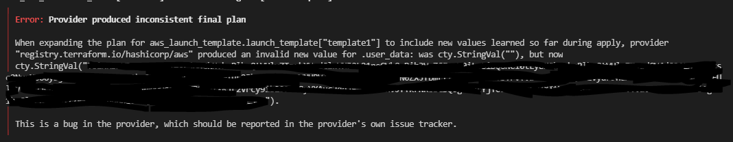 Ec2 Launch Template Resource Produces Error · Issue 20391 · Hashicorpterraform Provider Aws