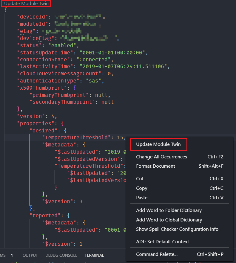ModuleClient.GetTwinAsync doesn't return the device twin from the ioT hub · Issue #152 · Azure ...