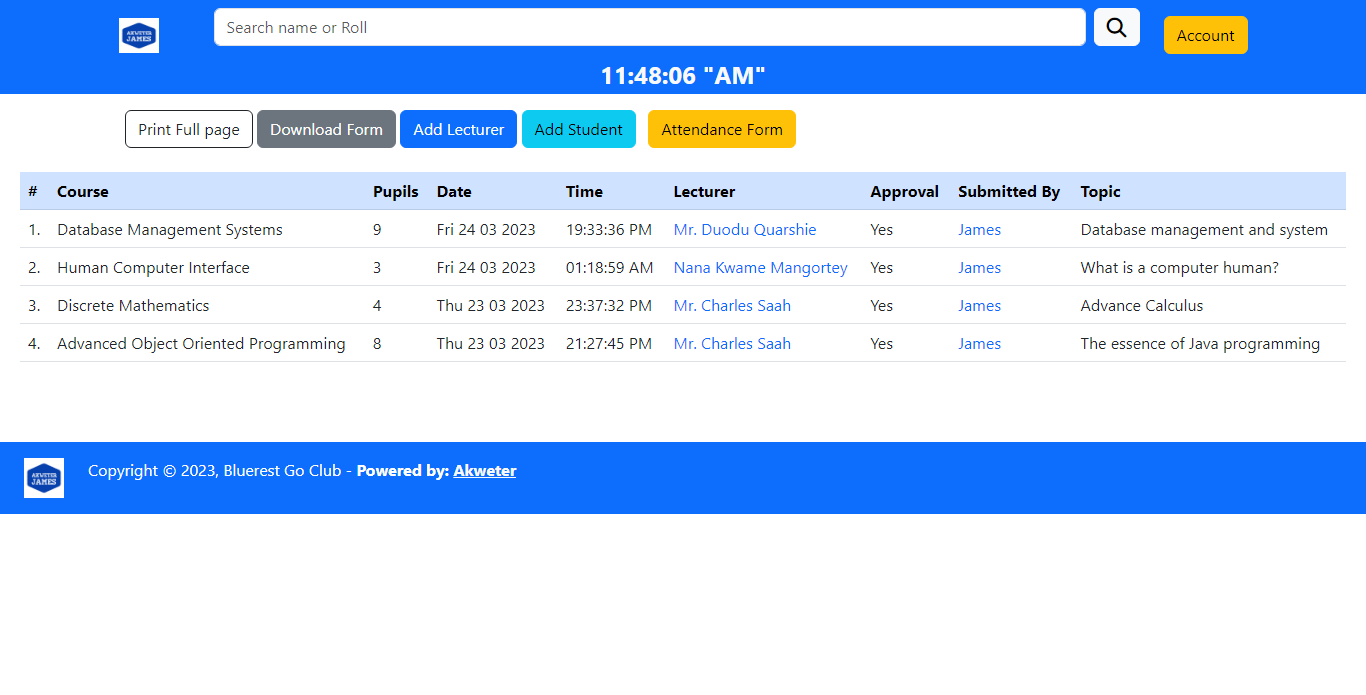 GitHub - akweter/University-Class-Attendance-Form: A system designed to replace the manual form ...