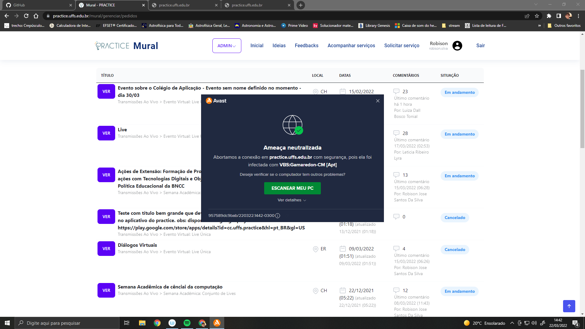 Problema no Mural · Issue #445 · practice-uffs/mural · GitHub