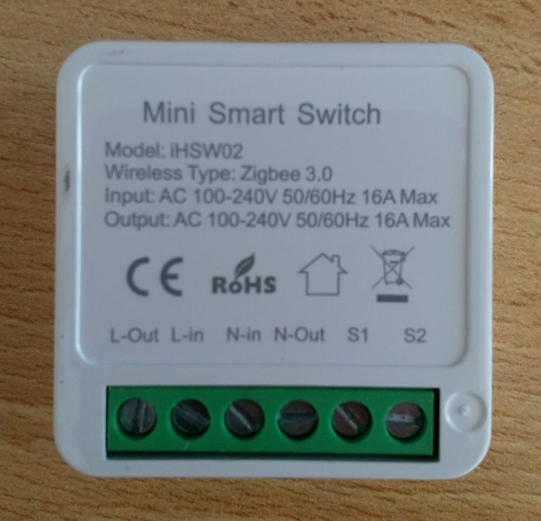 TuYa Wall switch module WHD02 / iHSW02 (id = TS0001, _TZ3000_rmjr4ufz ...