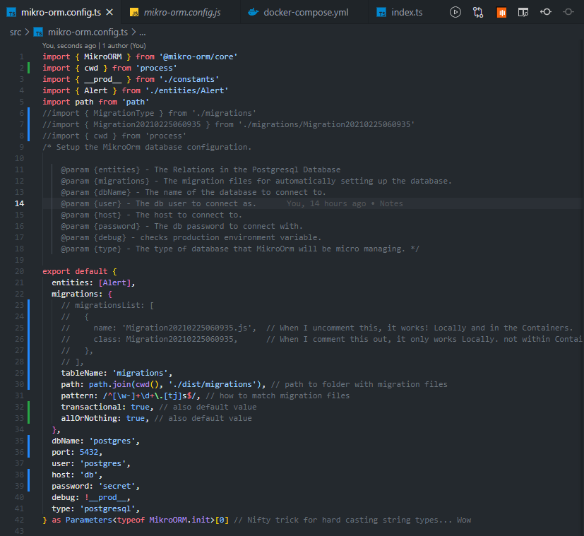 Trouble W/ Functional Migrations within a Docker Container · Issue #1494 · mikro-orm/mikro-orm ...