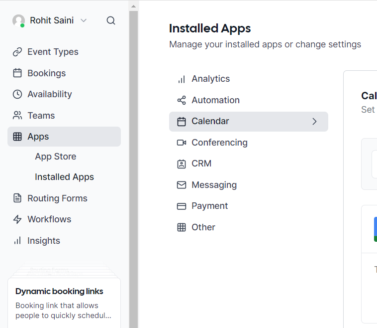 Bug Selected Section Not Highlighted App Store And Installed Apps · Issue 10553 · Calcom