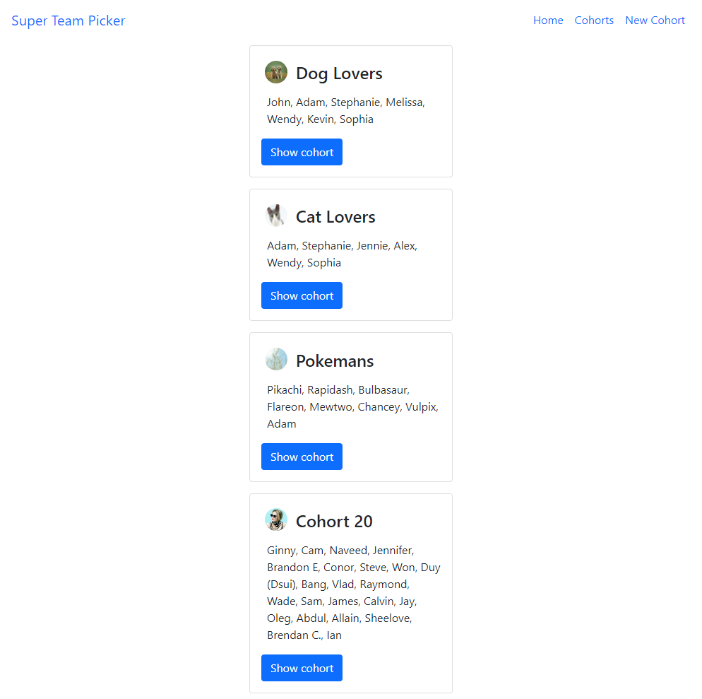 GitHub - wendyyng/Super_Team_Picker: Super Team Picker is an app that ...