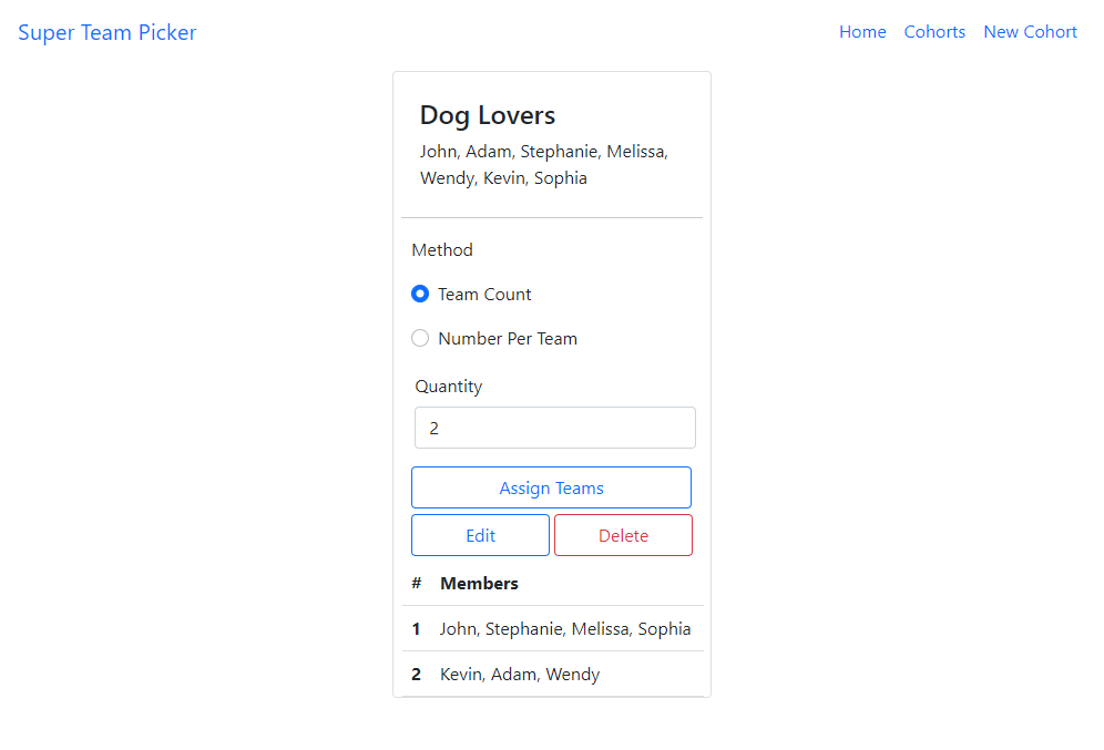 GitHub - wendyyng/Super_Team_Picker: Super Team Picker is an app that ...