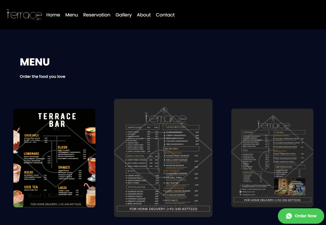 GitHub - Khurram-ak/The-Terrace-Cafe