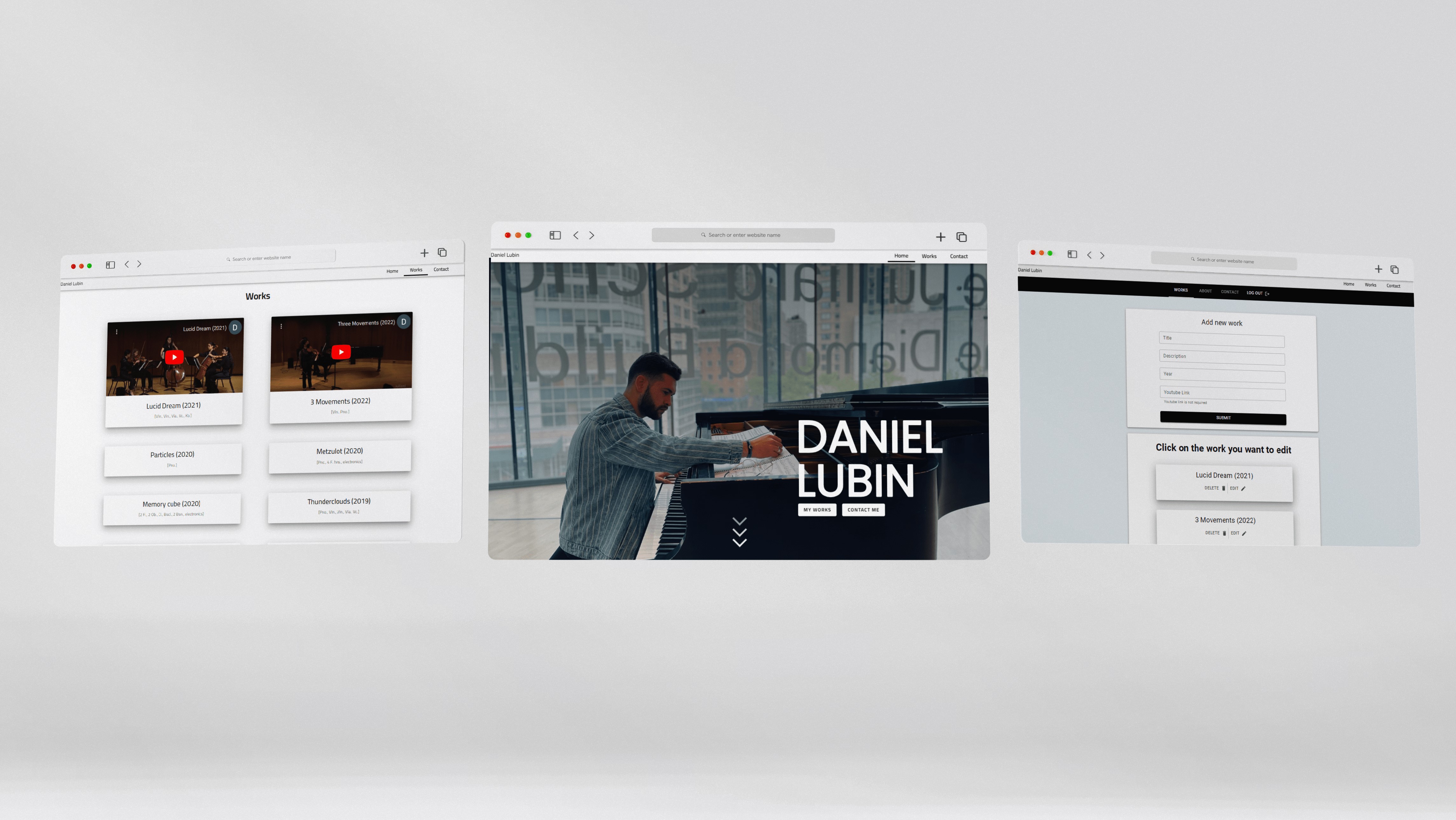 GitHub - roei111/Daniel-Lubin-Portfolio: A portfolio site I made for a friend who is pursuing a ...