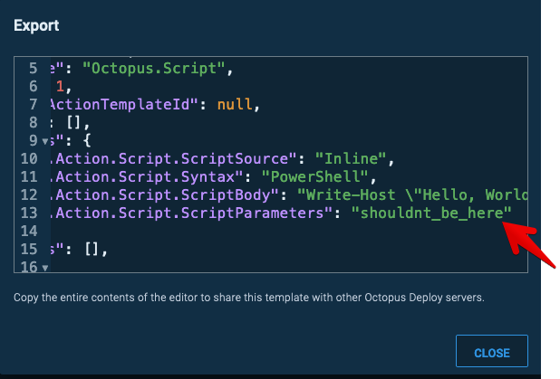 Step template retains script parameters if entered and then the Script Source is changed · Issue ...