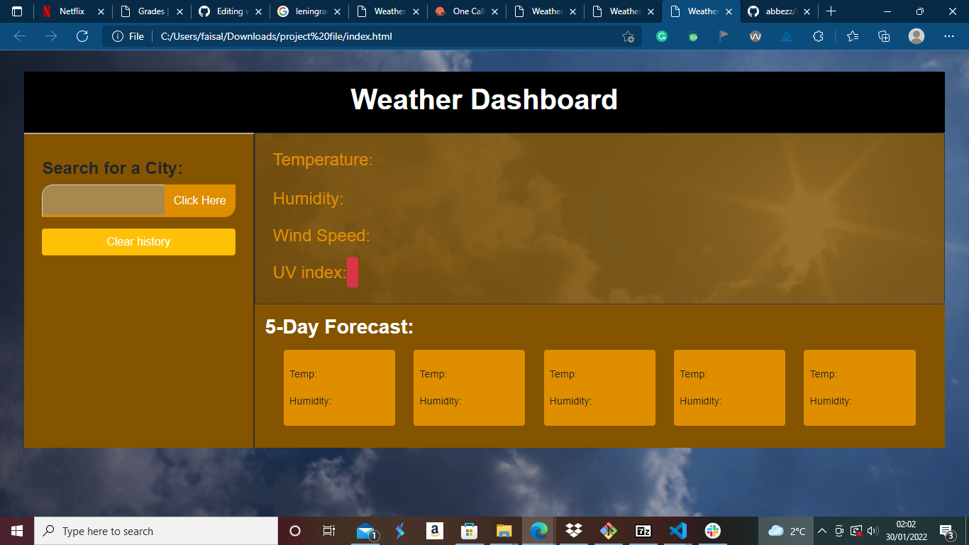 GitHub - jibril12303/weather-dashboard
