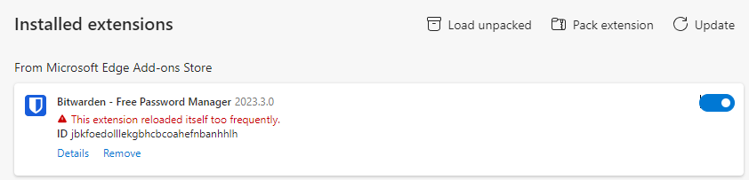 This extension reloaded itself too frequently · Issue #5165 · bitwarden/clients · GitHub