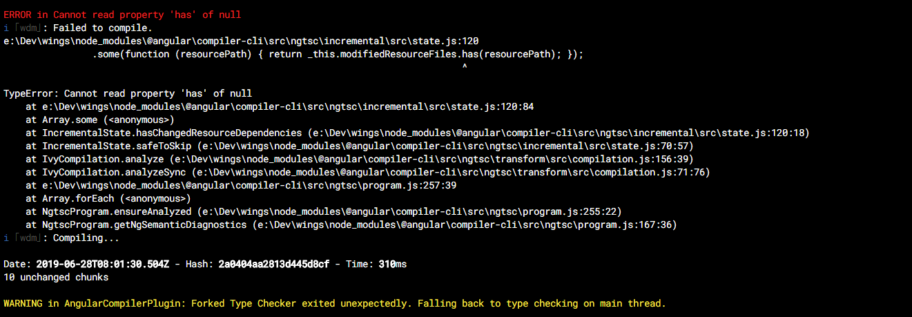 Ivy re-compilation fails · Issue #31328 · angular/angular · GitHub Ivy re-compilation fails · Issue #31328 · angular/angular · GitHub