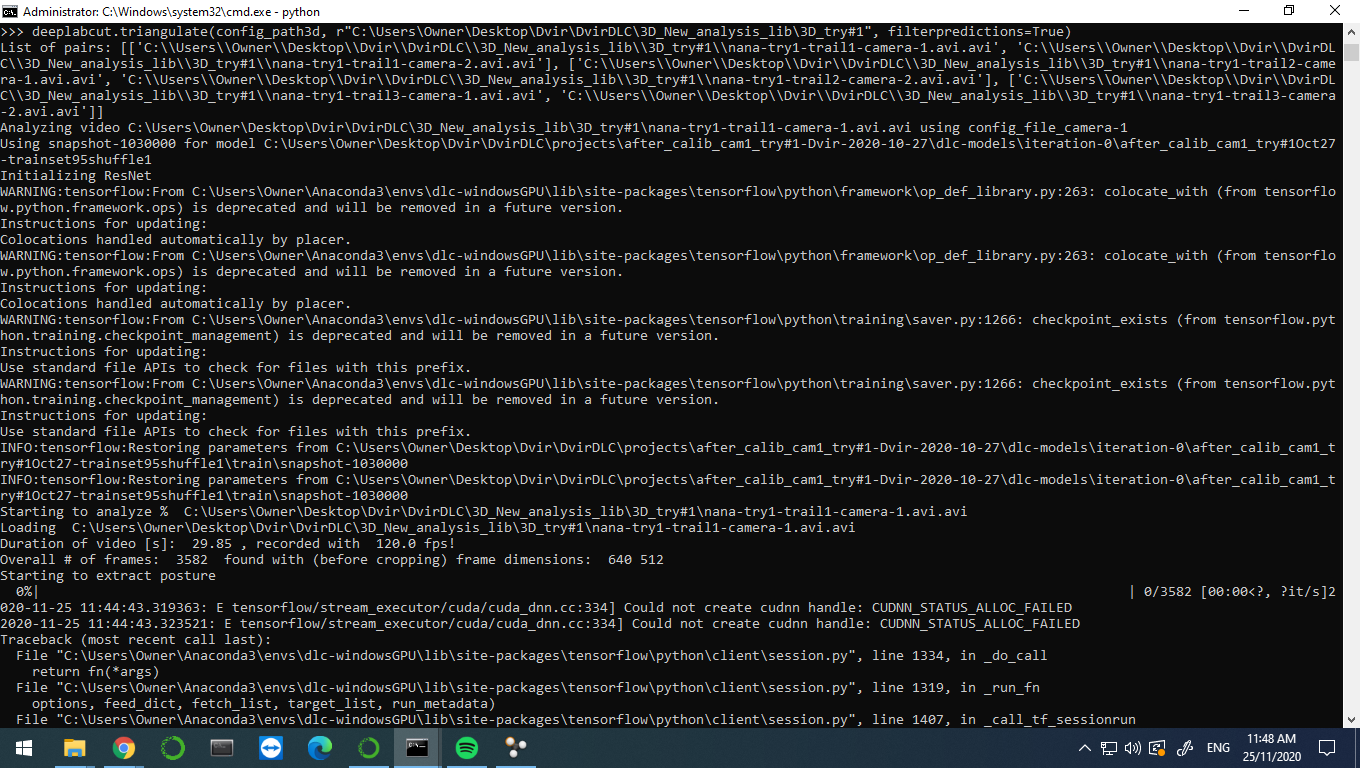 Could not create cudnn handle: CUDNN_STATUS_ALLOC_FAILED · Issue #1011 · DeepLabCut/DeepLabCut ...