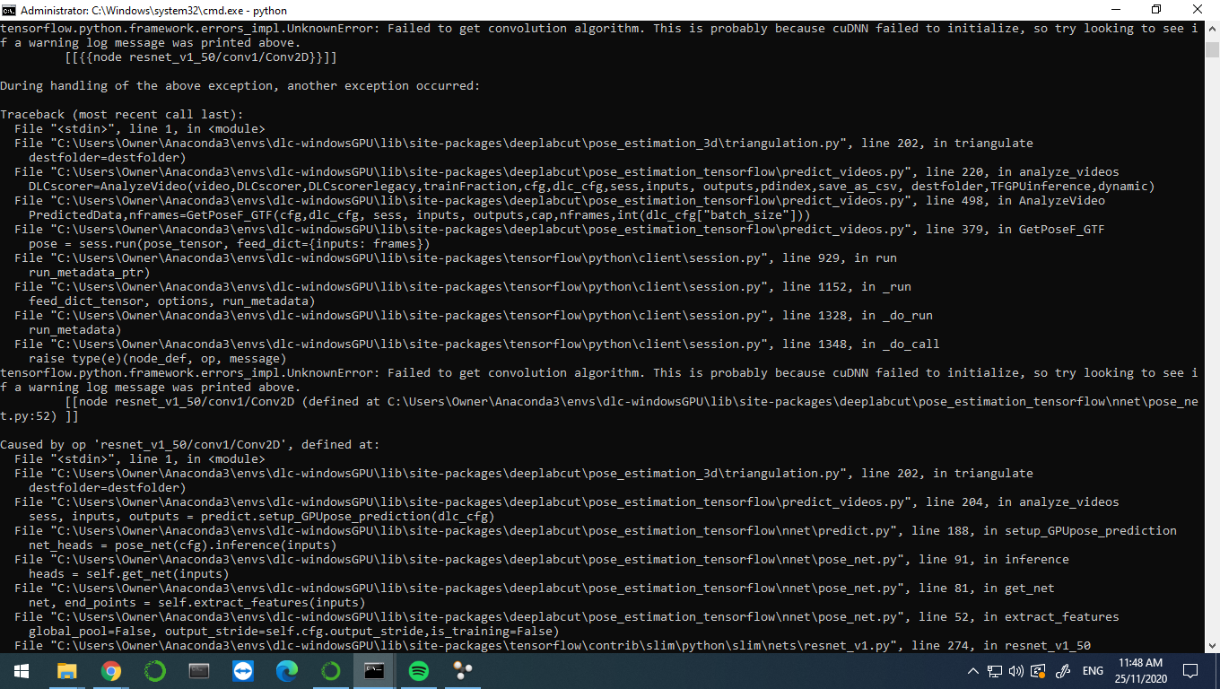 Could not create cudnn handle: CUDNN_STATUS_ALLOC_FAILED · Issue #1011 · DeepLabCut/DeepLabCut ...