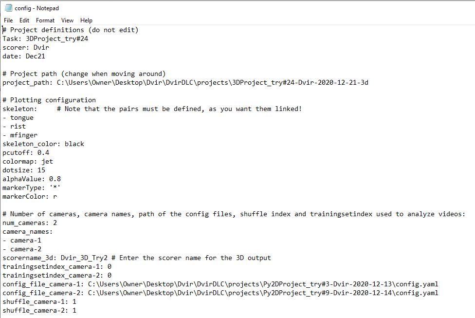 unable to perform the Visualize your 3D DeepLabCut Videos step · Issue ...