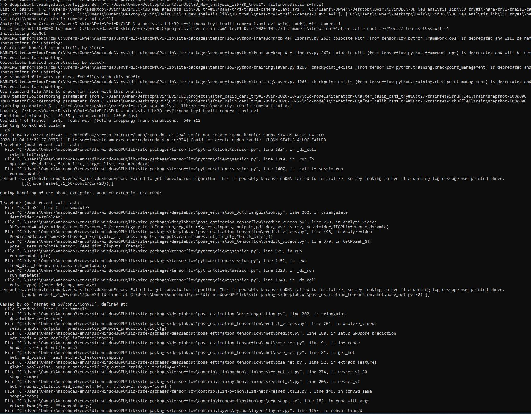 Could Not Create Cudnn Handle Cudnn Status Alloc Failed · Issue 981