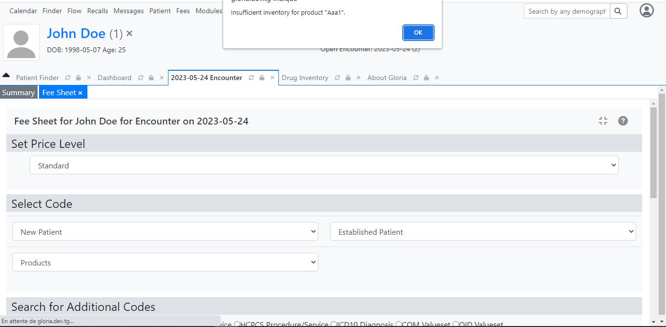 Insufficient inventory for product ##### (combining lot is checked ) [Combining drugs of many ...