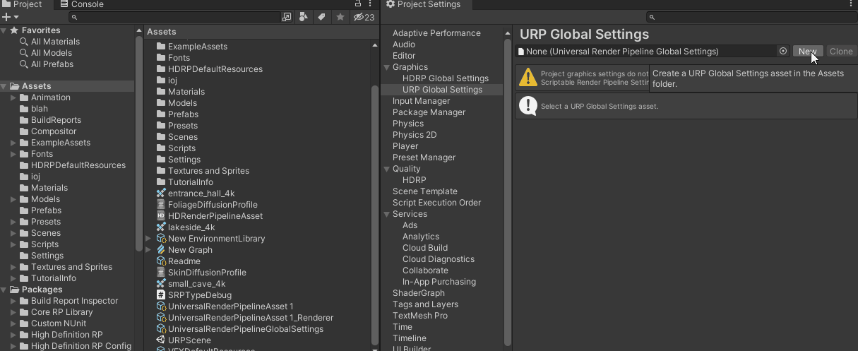 [URP][HDRP] Global Settings polish by jenniferd-unity · Pull Request ...