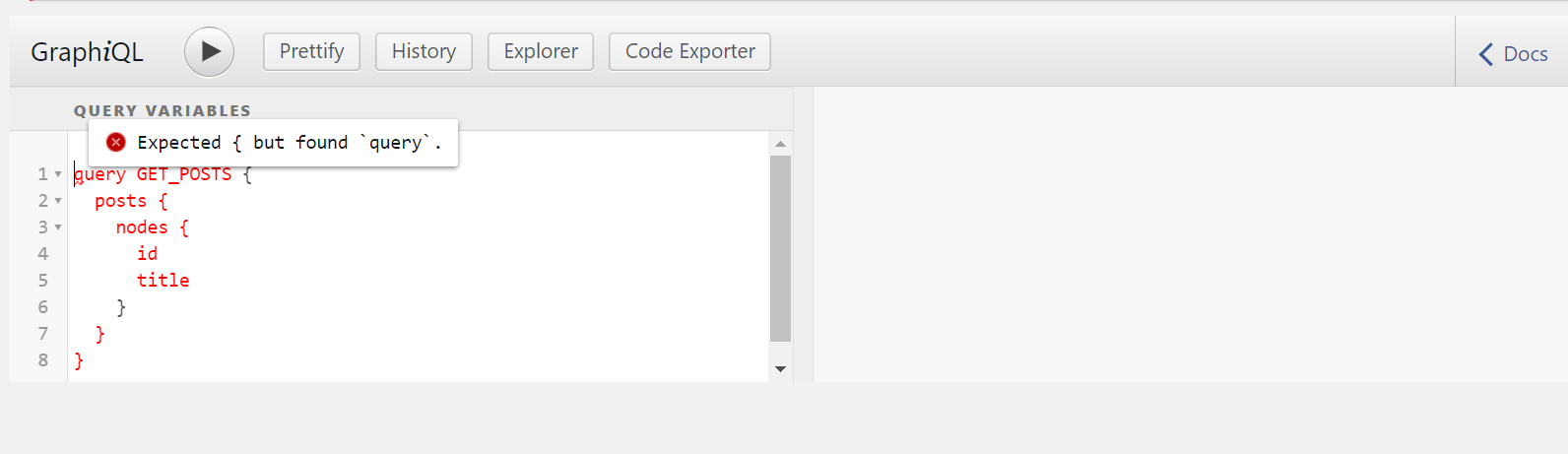 Variables Are Invalid Json · Issue 31 · Wp Graphqlwp Graphiql · Github