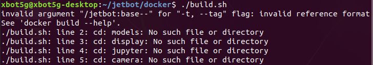 ./buid.sh show no File or directory · Issue #545 · NVIDIA-AI-IOT/jetbot · GitHub