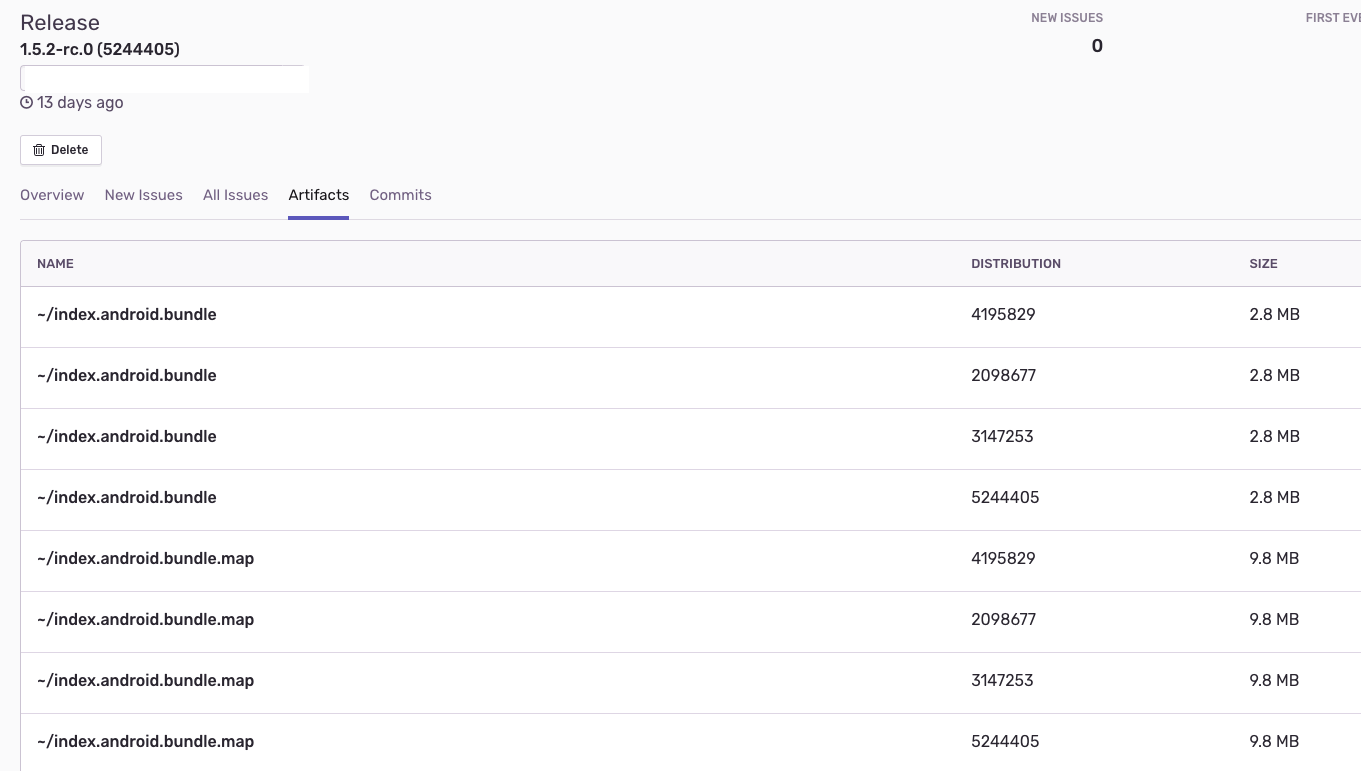 Missmatch for releaseNames / dist between uploaded sourcemaps and events. · Issue #798 ...