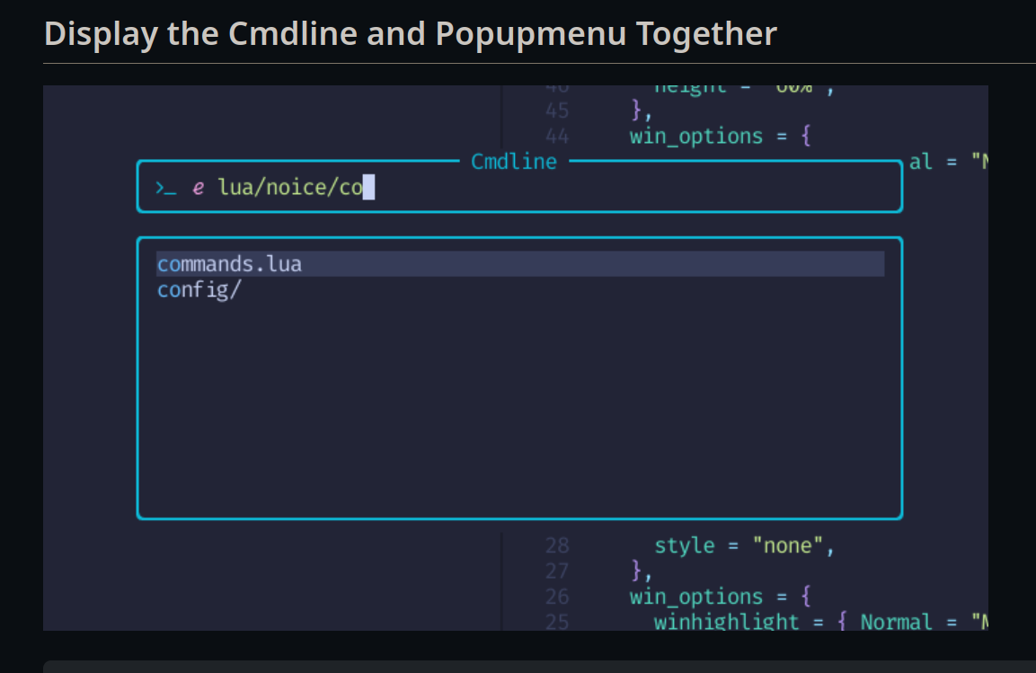 Unable to position and size cmp popup properly · Issue #199 · folke/noice.nvim · GitHub