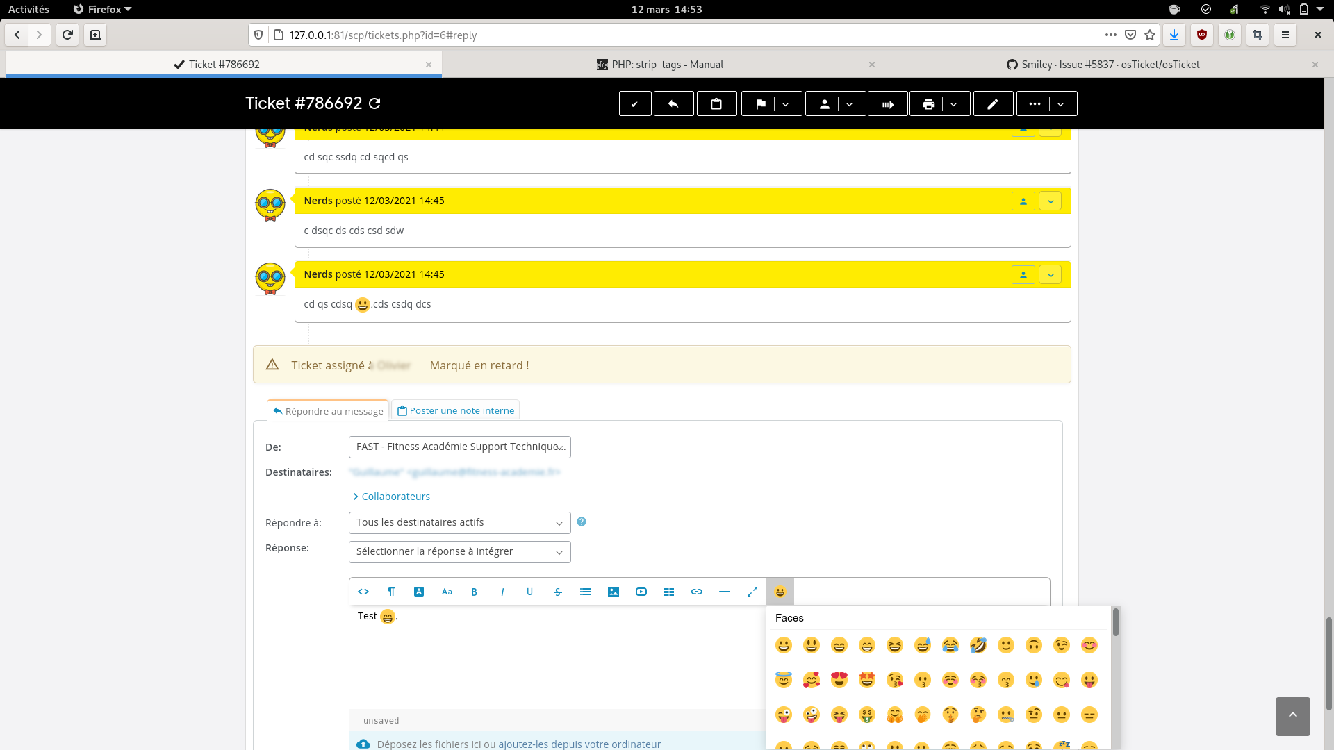 Smiley · Issue #5837 · osTicket/osTicket · GitHub