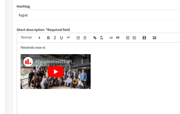 Video Embeds Arent Shown In Shortdescription Field · Issue 10130 · Decidimdecidim · Github 3866