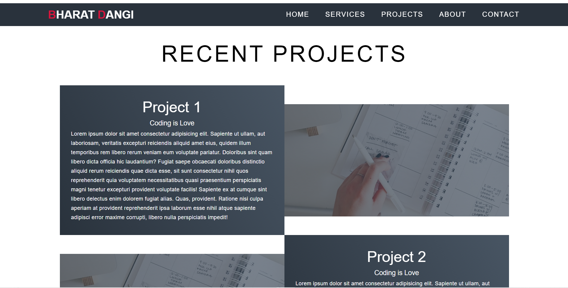 GitHub - bharat-dangi/PortfolioWebsite: Simple portfolio website using ...