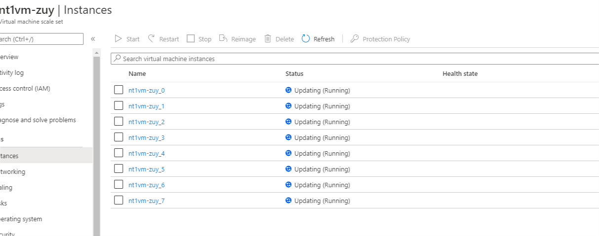 I've been trying to create a new SF Cluster but the VMSS once create ...