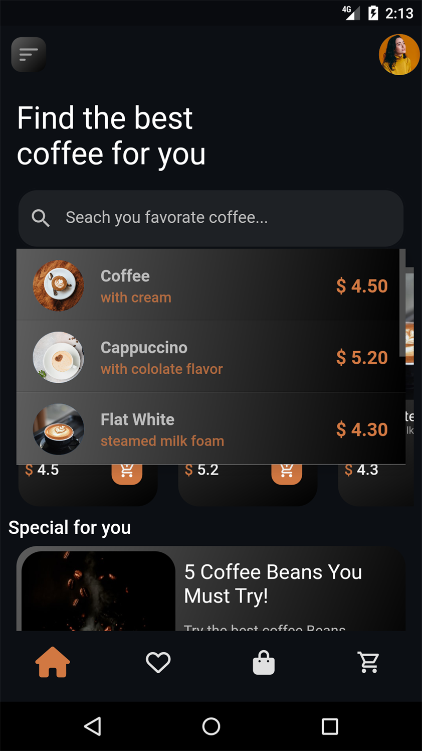 GitHub - Faizchonari/Flutter-Coffee-Shop-E-commerce-App: An e-commerce app built with Flutter ...