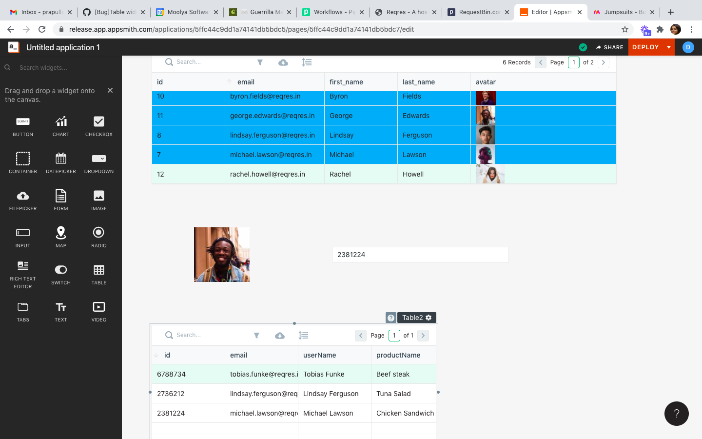 [Bug]Table widget and input widget binding not working in a specific use-case · Issue #2273 ...