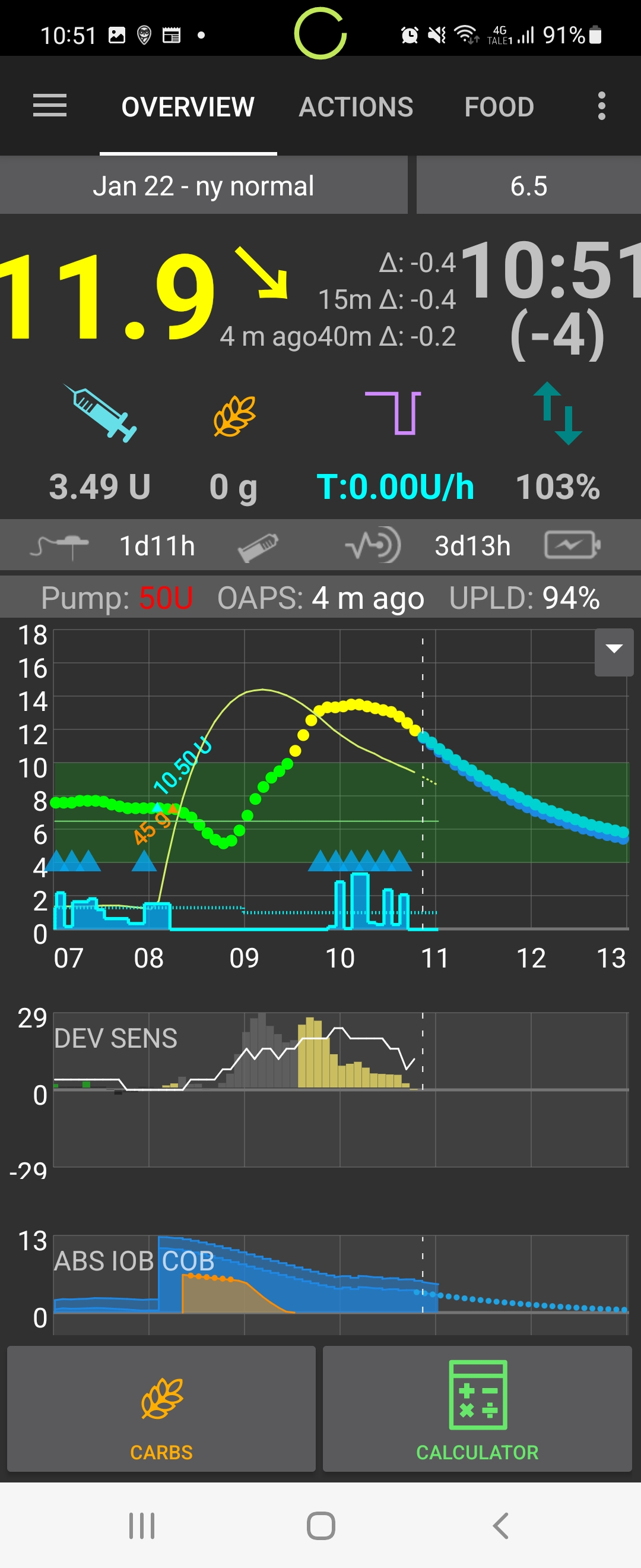 Large NSClient time display · Issue #1308 · nightscout/AndroidAPS · GitHub