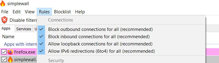 How to block only specified apps? · Issue #790 · henrypp/simplewall · GitHub