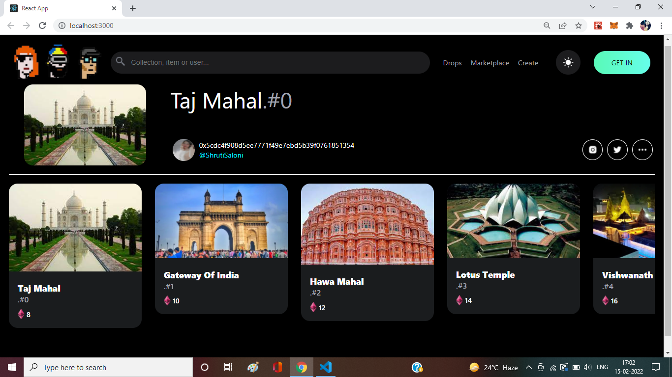 Github Shruti 2609indianmonumentspunk Its A Collection Of Indian Monuments As An Nft 