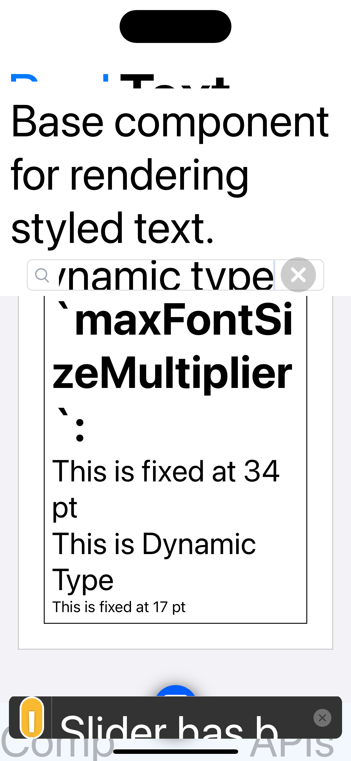 Fabric `Text` elements don't respect `maxFontSizeMultiplier` · Issue ...